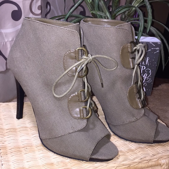 Elle | Shoes | Elle Canvas Booties | Poshmark